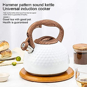 practical Teakettle Stainless Steel Kettle, Whistle Kettle, Teapot With Heat Resistant Handle Tea Kettles For Gas Induction Cooker Kettle 2.8l Portable