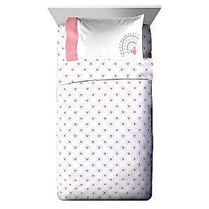 Jay Franco Disney Minnie Mouse Twin Comforter Set - 5 Piece Bedding Includes Sheet Set & Pillow Covers - Super Soft Cozy Pink Mandala Bedding