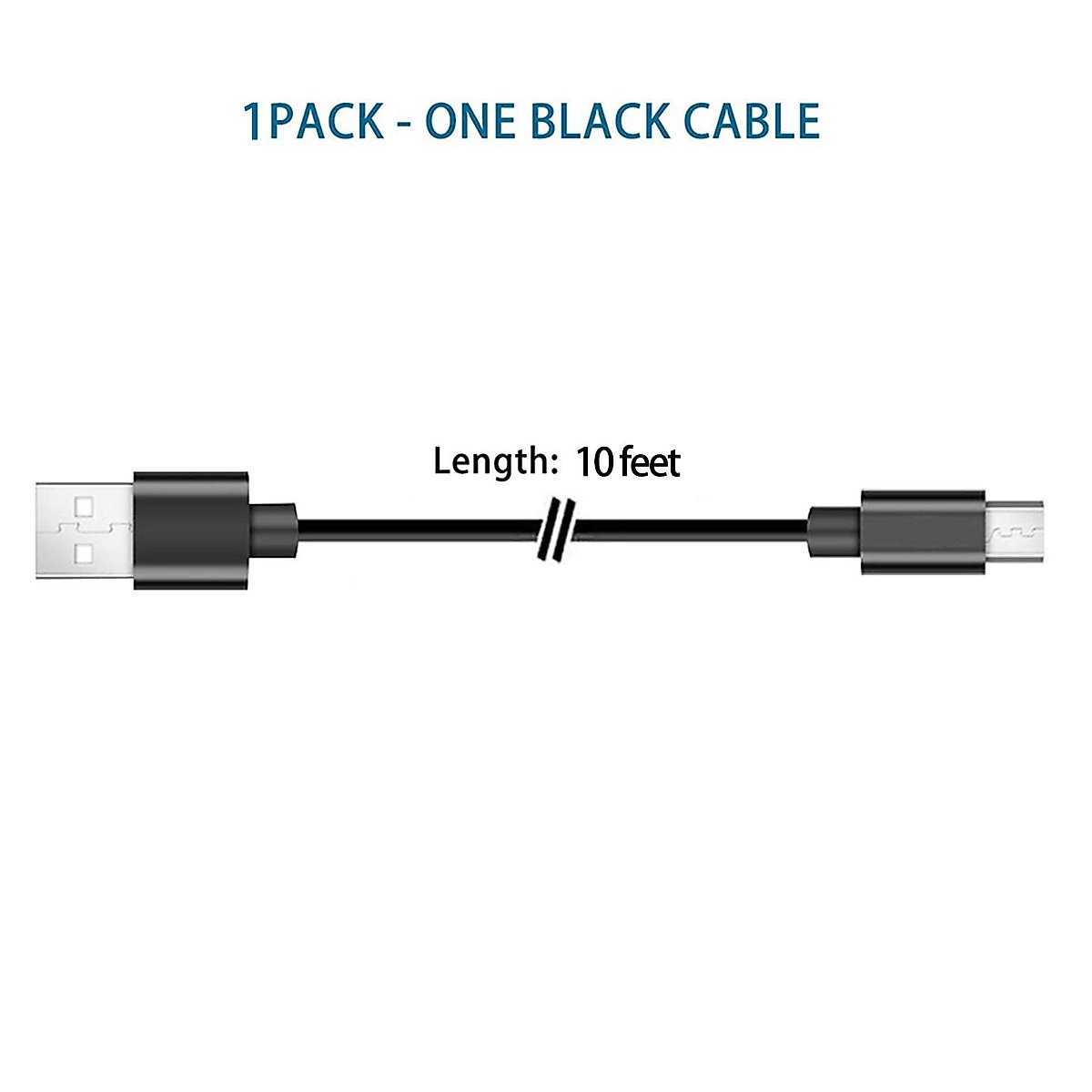 WZHENB 10Ft Micro USB Charger Charging Cable Power Cord Compatible for Keyboard Folio m1, Logitech MX Master 2S/ MX Anywhere 2, K800 Y-R0011, Corsair K63 & More Micro USB Keyboard