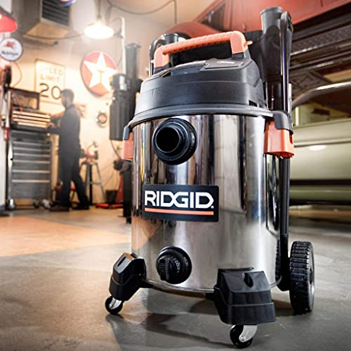 16 Gallon Stainless Steel Wet/Dry Vac With Cart