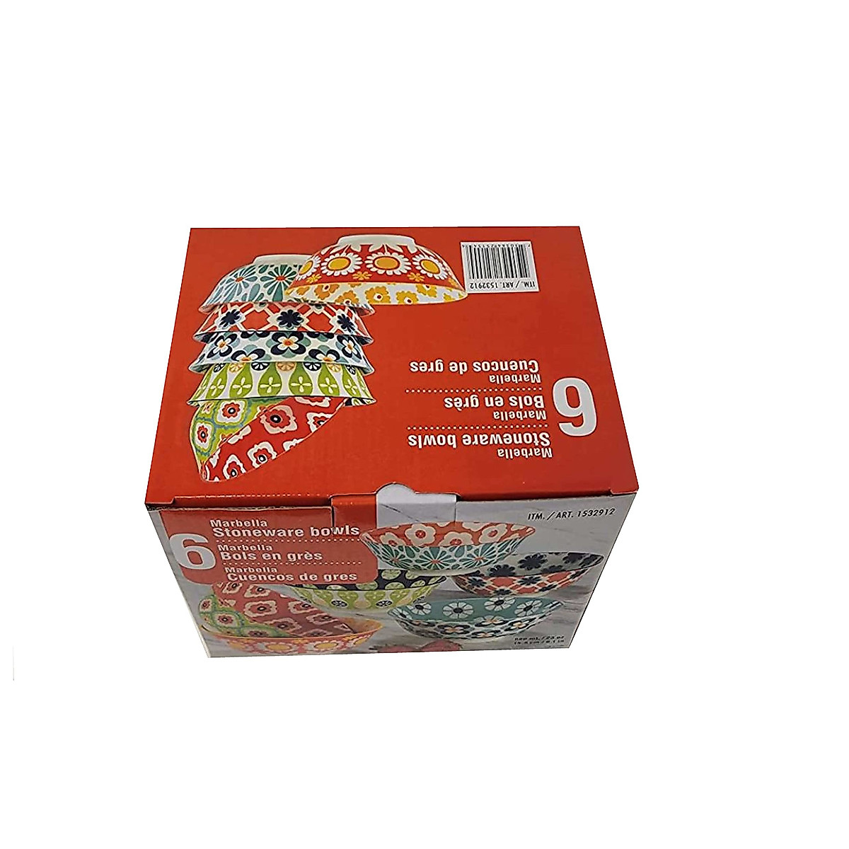 All Purpose Marbella Stoneware Bowl Set, 6-piece