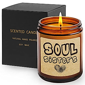 Birthday Gifts for Women, Valentines Day Gifts for Her for Women, Scented Candles for Best Friends, Gifts for Soul Sisters Friends, HBESTIE Unique Friendship Gifts for Bestie, Sister Gift
