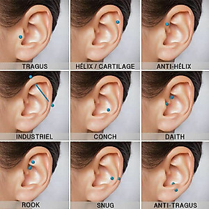 14G 1.5" Implant Titanium Internally Threaded Industrial Ear Cartilage Barbell Style 88888-413