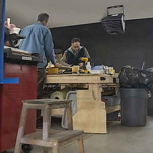 Comfort Zone Hard-Wired Digital Ceiling Mount Heater w/Full-Function Remote, 10,000 Watt, 240 Volt, Fan-Forced, Overheat Protection, Thermostat & 12-Hour Timer, Ideal for Garage & Workshop, CZ260ERBK