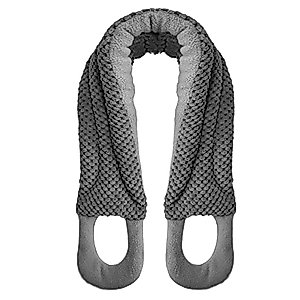 UNCN Long Heating pad for Neck and Shoulders Back 33 * 5.9" microwavable Large Moist Heat Pack Warm hot Compress Neck wrap Weighted Bag Massage Reusable Herbal Nature Calming Portable Grey