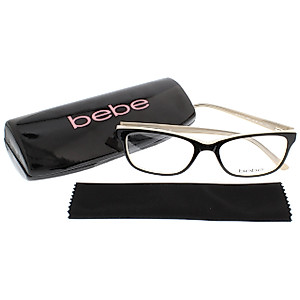 BEBE Eyeglasses BB5075 001 Jet 52MM