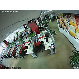 DCSEC HD 1080P 2MP 180 Degree Surveillance Security Camera Wired Coax Fisheye 1.7mm Lens Super Wide Angle Dome Camera Outdoor 4 in 1 (TVI/AHD/CVI/BNC Real Hybrid Analog CCTV Cameras) IR Night Vision