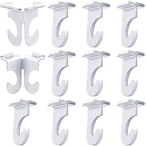 10 Pieces Drop Ceiling Hooks Metal Drop-Ceiling T-Bars One-Piece Ceiling Grid Clips Suspended Ceiling Hooks for Hanging Plants Decorations, Holds up to 20 lbs