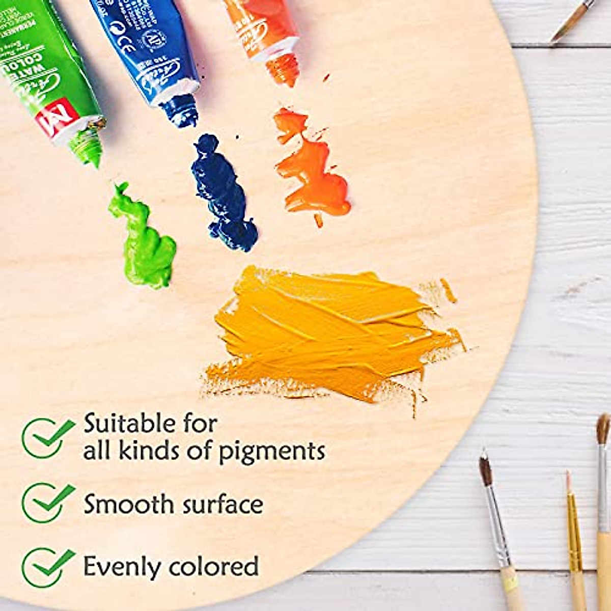 6 Pack 14 Inch Wood Rounds,14 Inch Round Wood Circles for Crafts, Unfinished Wood Circles Wood Sign Blank, Wooden Discs for DIY Crafts, Door Hangers and Christmas Decoration