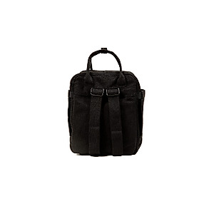 DIME BAGS Hot Box Mini Backpack | Multi Pocket Small Backpack made of Premium Hemp and Recycled Materials | School Backpack or Travel Bag (Black)