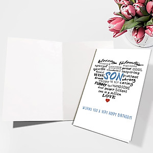 Unique Son birthday Card from Mom and Dad, Joke Birthday Card for Son Adult, Praise Son Birthday Card from Parents, Hilarious Son Birthday Gift with Envelope