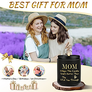 Gifts for Mom from Daughter Son, Handmade Candle Gifts for Mom, Unique Mother's Day Present, Funny Birthday Gifts for Mom, Mom Gifts,Mothers Day Gifts,Lavender Scented Candles(7oz)