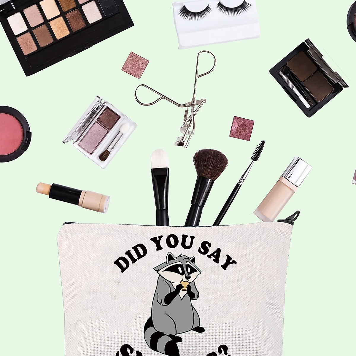 Meeko Raccoon Did You Say Snacks Makeup Bag - Magic Kingdom Gift for Raccoon Lovers - Funny Zipper Pouch