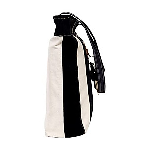 CREATIVE LEATHER ART CLA Upcycled Canvas & Cowhide Tote Bag (Tote Bag 2)