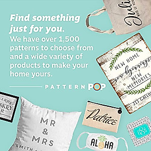 Pattern Pop - Personalized Wedding Throw Pillow - Couple Decorative Pillow - Celebrate Anniversaries and Weddings in Style - 17” x 17” Square Cover and Pillow - Monogram