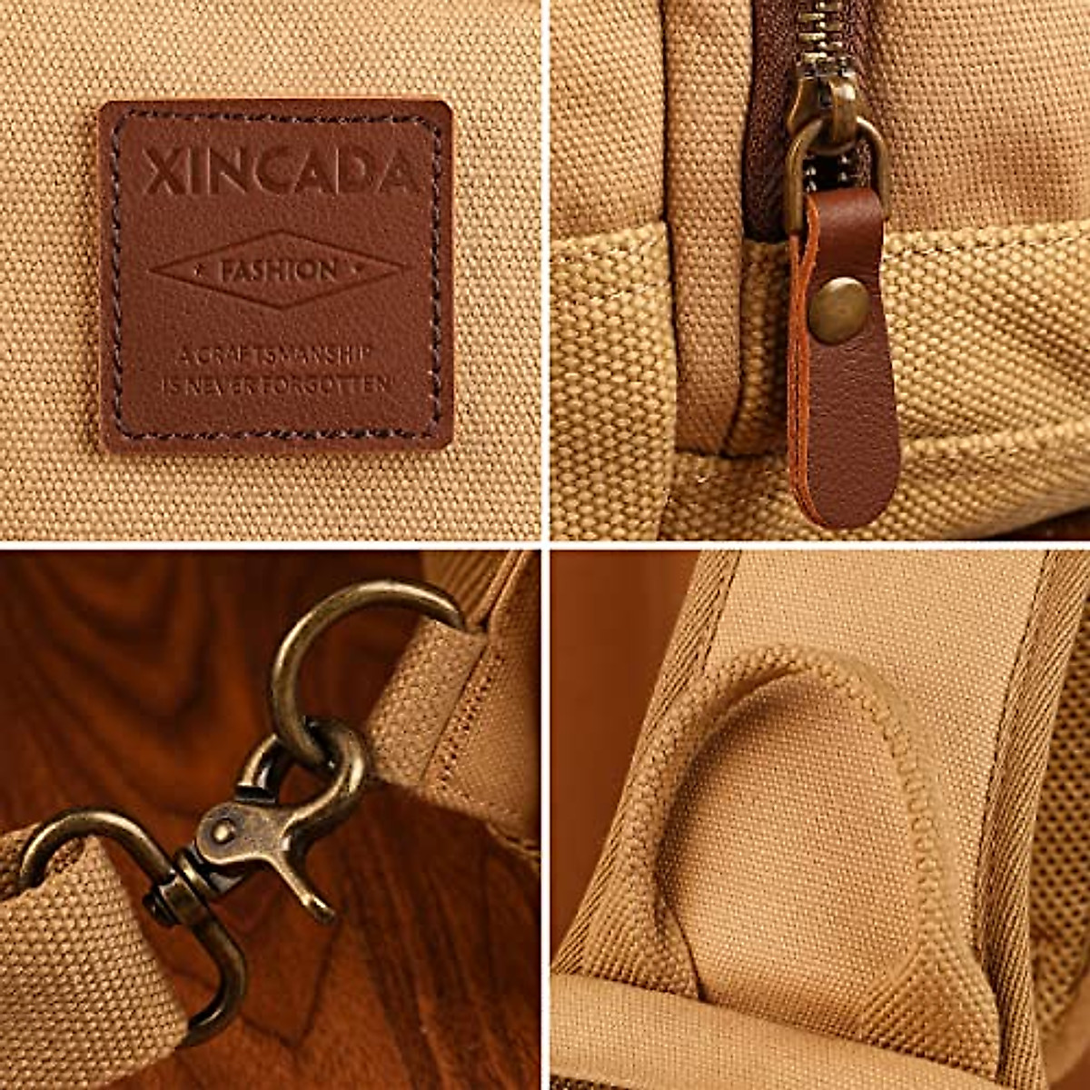 XINCADA Mens Sling Backpack Canvas Shoulder Bag Small Mesenger Bag for Travel