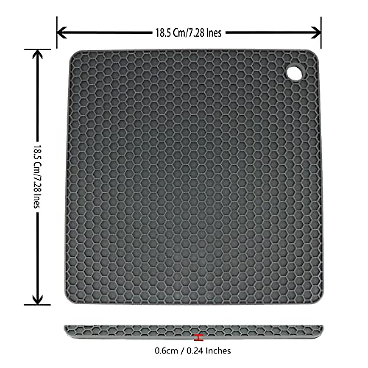 Nstezrne Trivets for Hot Dishes, Silicone Trivet Mat Hot Pads for Kitchen, Silicone Trivets for Hot Pots and Pans, Multi Silicone Pot Holders for Kitchen, Heat Resistant Mats for Countertop Set 4 Blue