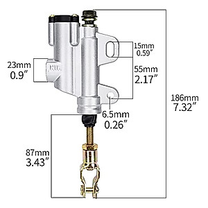 WEIYINGSI Rear Foot Brake Master Cylinder Chinese ATV Quad 4 Wheeler 10mm Banjo Bolt