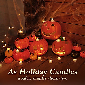 Amagic 30Pcs Flickering Flameless Tea Lights Battery Operated, 200+ Hours Long Lasting Electric Candle for Wedding Table Centerpiece, Home Decor, Gift, Holiday Decor