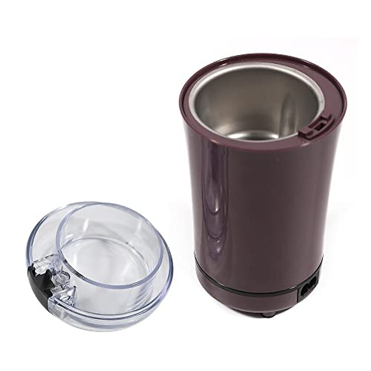 Xuthusman 110V Electric Coffee Bean Grinder Nut Seed Herb Grind Spice Crusher Mill Blender Mini 150W (Dark Reddish Purple)