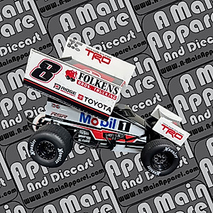 Winged Sprint Car #8 Aaron Reutzel Mobil 1" Roth Motorsports World of Outlaws (2022) 1/18 Diecast Model Car by Acme A1822015