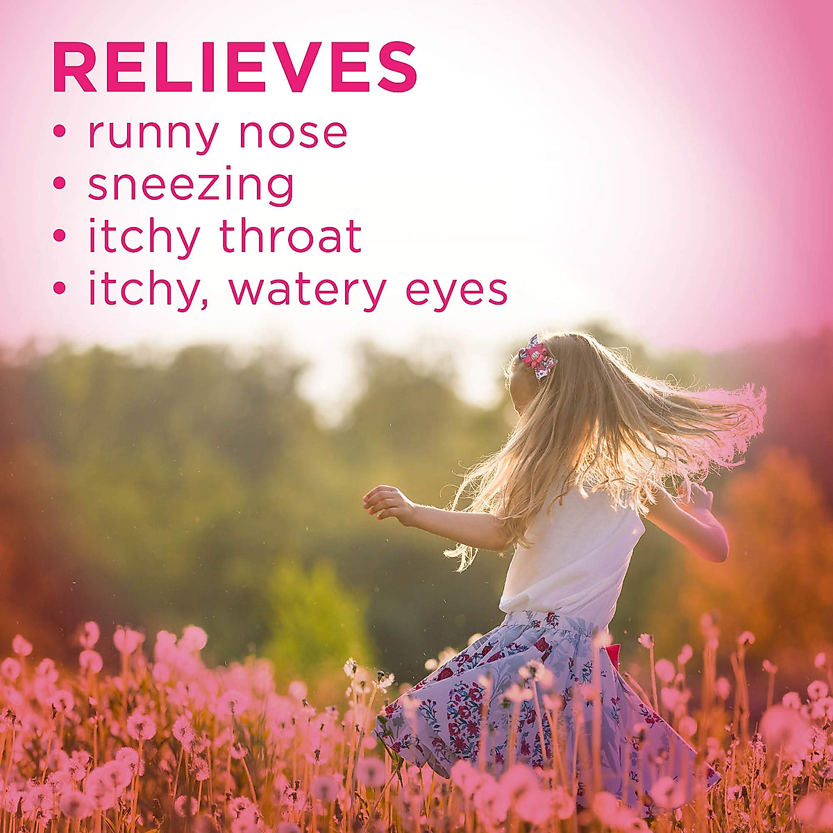 Amazon Basic Care Children's Allergy Relief Liquid, Kids Allergy Medicine with Diphenhydramine HCl, Antihistamine, Cherry Flavor, for Children Ages 6-11 Years, 8 Fl Oz (Pack of 1)