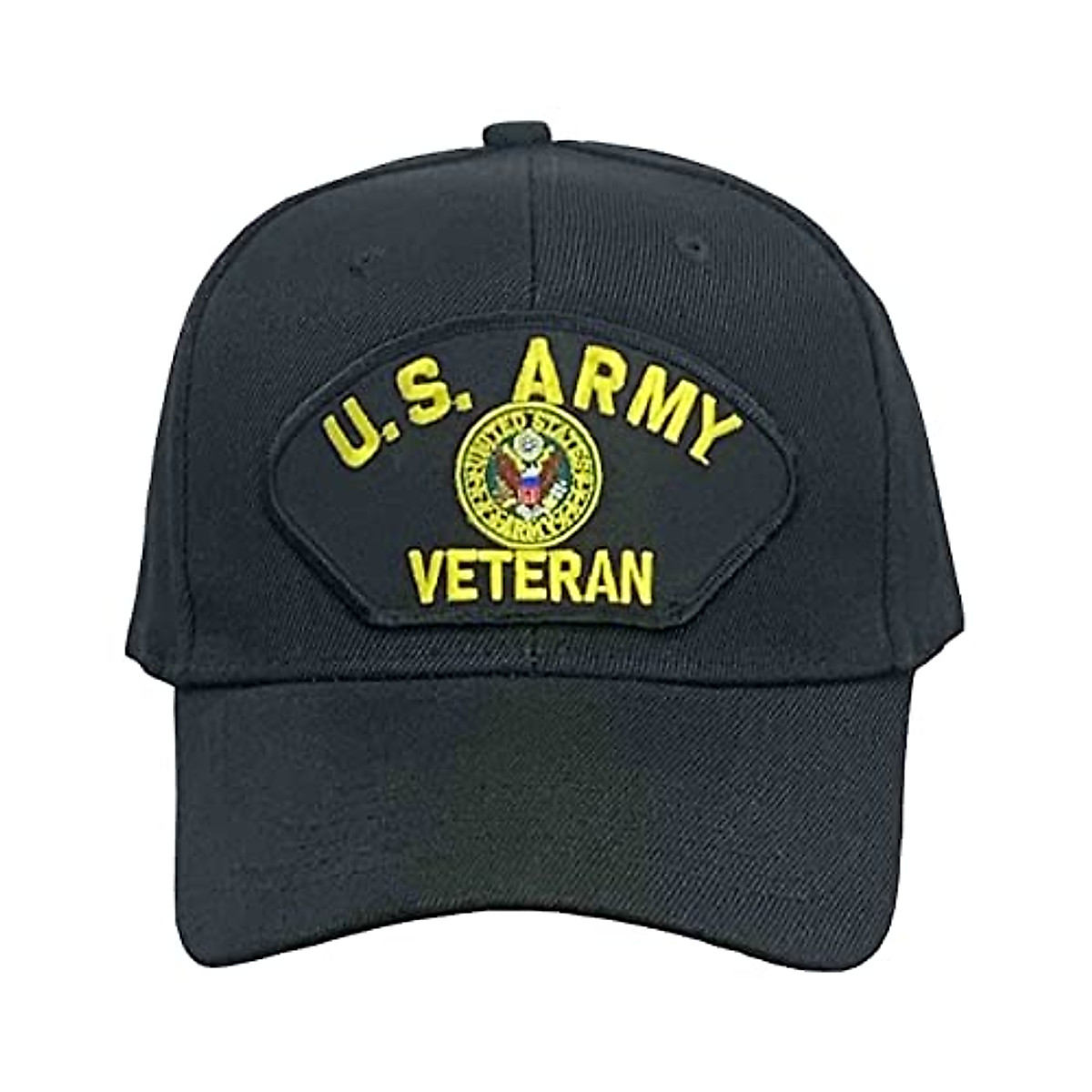 VetFriends.com US Army Official Licensed Premium Quality Veteran Hat with Embroidered Eagle Crest Patch| Army Vet Gift Military Army Baseball Cap