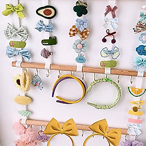 MEIXINZHI Bow Organizer for Girls Hair Bows, Baby Headband Organizer Headband Holder for Baby Girl Hair Bow Organizer for Wall, Room, Door or Closet