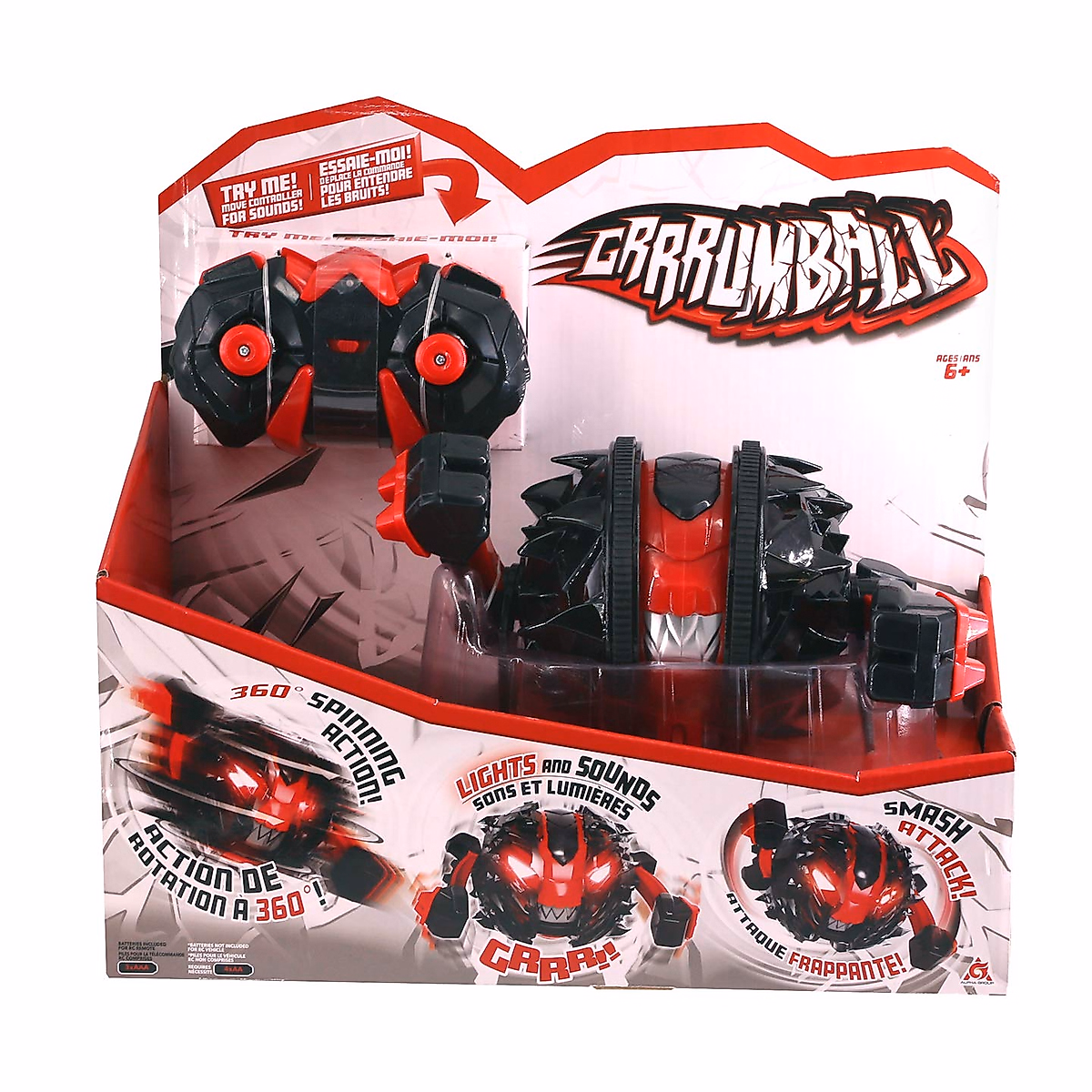 Grrrumball Remote Control Vehicle - Black & Red - 2020 Toy of The Year Finalist