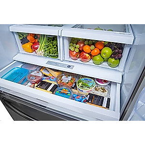 Winia 26cu.ft. French Door Refrigerator with Ice & Water Dispenser, Stainless Steel