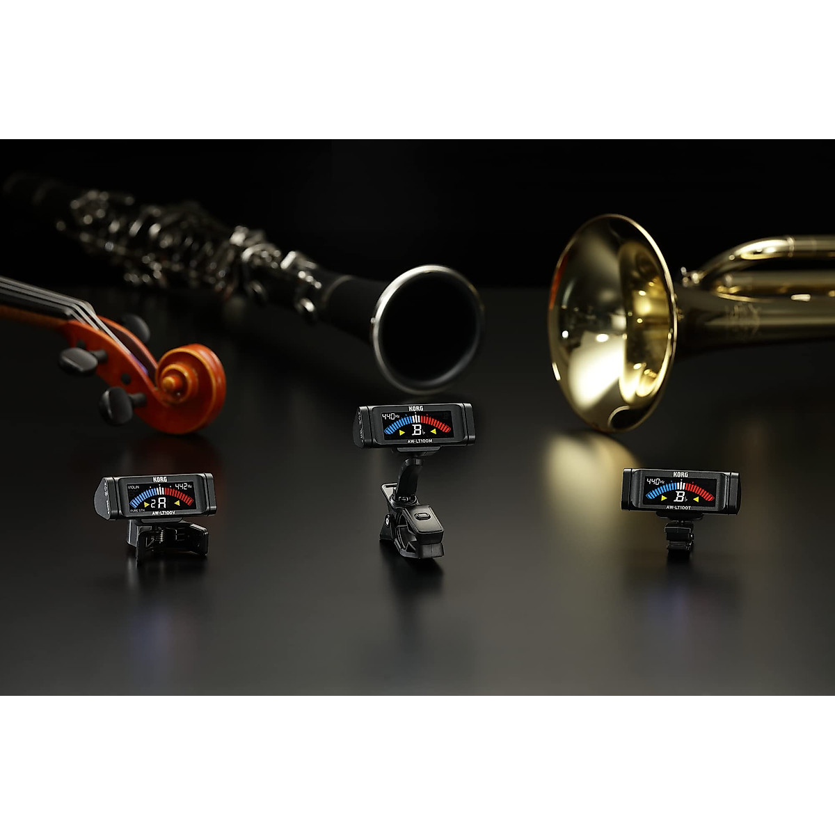 Korg Trumpet Trombone Tuner, Black (AW-LT100T)