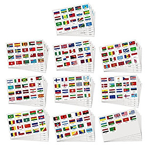 960 Pieces World Flag Stickers Country Stickers Flags of The World Stickers National Flag Stickers 192 Small Country Flags Passport Stickers for School Travel Journal Scrapbook Planner