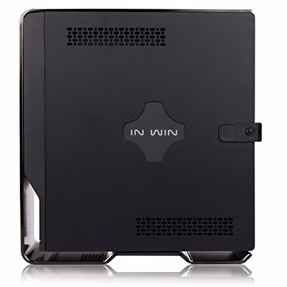InWin Chopin SECC Mini-ITX Tower Case 150W Power Supply with 4 colors stickers inside, Black Aluminum