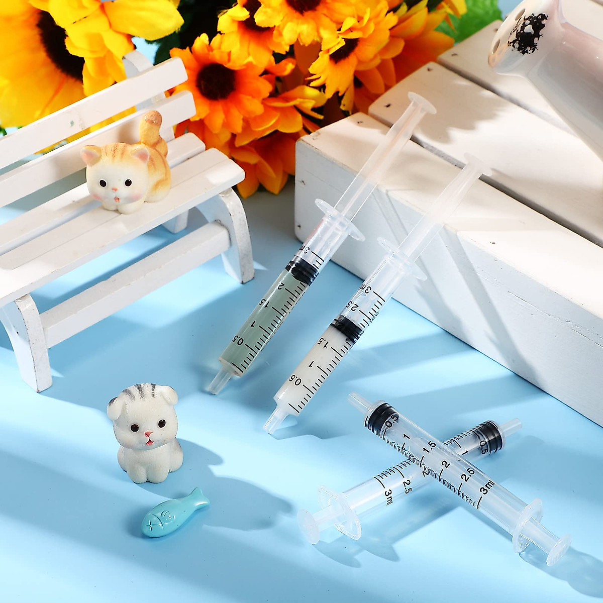 Nuanchu 30 Pcs 3ml Liquid Syringe Pet Feeding Plastic Syringes Dog Oral Food Measuring Syringe Tools for Cats Dogs Kitten Puppy Bunny Small Animals Newborn Pet Feeder Nursing Supplies