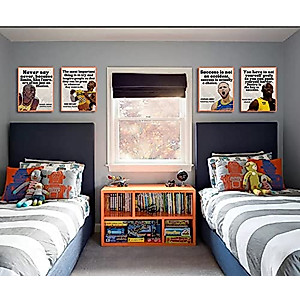 Retro Inspirational Athletes Posters,Basketball Superstar Canvas Posters,Stephen Curry Posters,Usain Bolt Wall art,Diversity Posters,A Unique Gift for Sports Fans,Men,and Teens,Set of4(8"X10")No Frame
