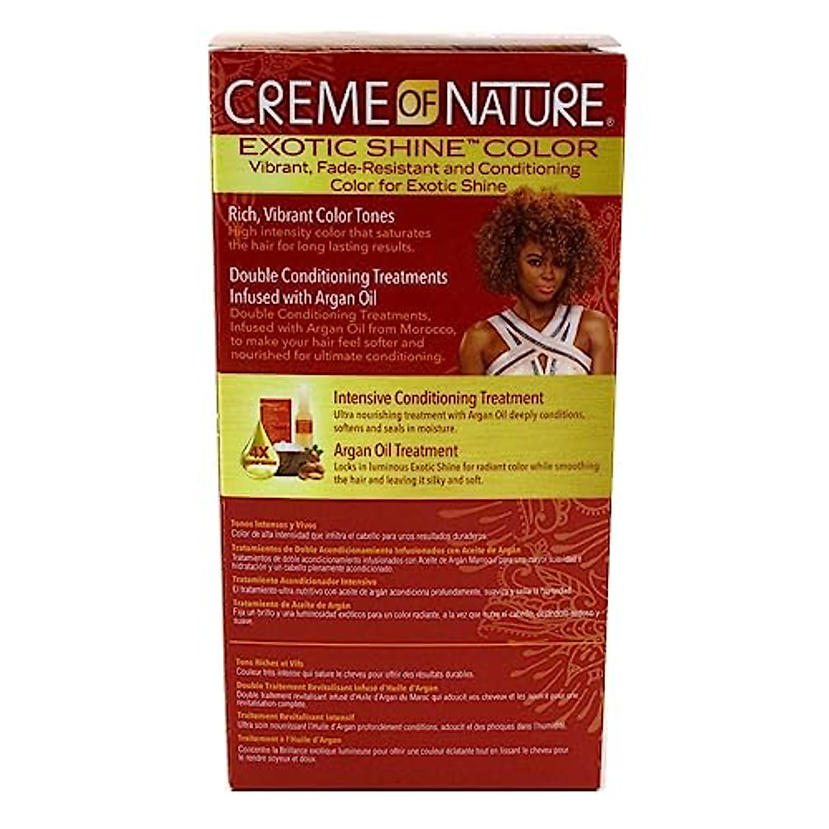 Exotic Shine Hair Color by Creme of Nature, 9.2 Light Caramel Brown, with Argan Oil from Morocco, 1 Application