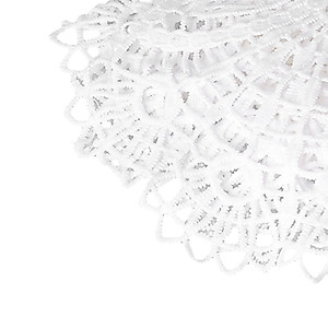 Baby Photography Blanket Pillow Set Newborn Photo Props Set Hollow Lace Round Blanket Pillow(White)