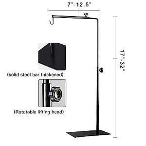 BETAZOOER Reptile Lamp Stand Adjustable 15-31 Inch Floor Light Holder Lamp Hanging Bracket Metal Support for Reptile Glass Terrarium Heating Light