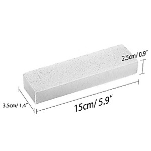 20 Pieces Pumice Stones for Cleaning - Pumice Scouring Pad, Stick Cleaner for Removing Toilet Bowl Ring, Bath, Household, Kitchen, Pool, 5.9 x 1.4 x 0.9 Inch(White)