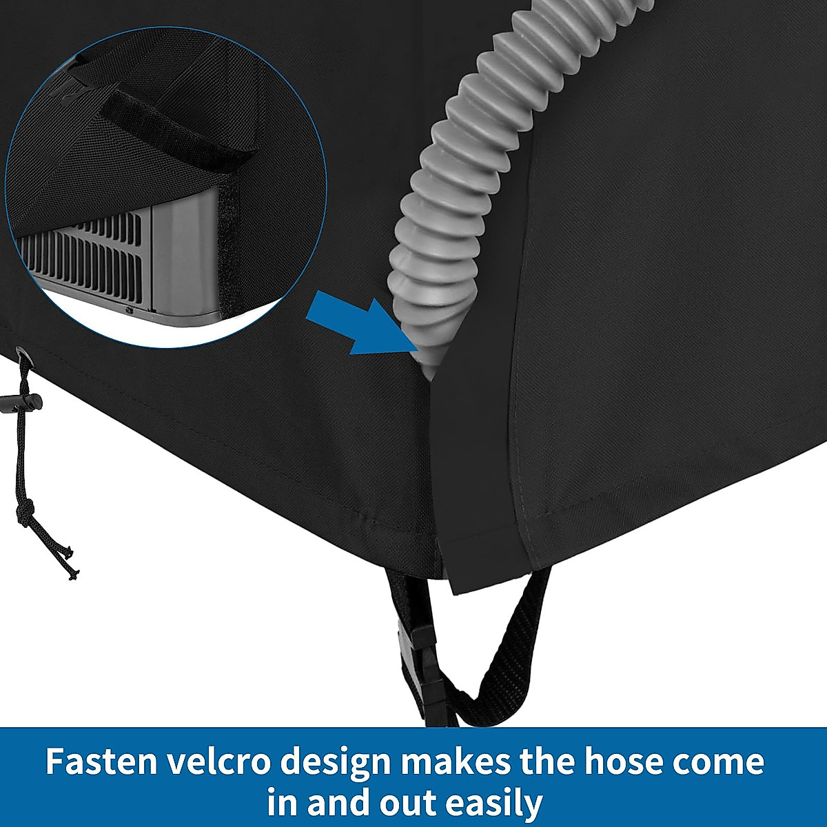 AKEfit Air Conditioner Cover for Outside, Heavy Duty Waterproof AC Defender with Durable Oxford Fabric, Veranda AC Protector… (Beige, 34W x 34D x 30H)