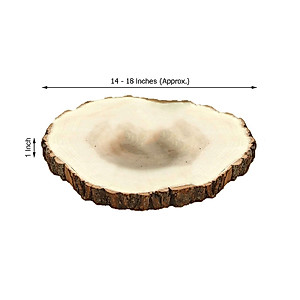 Efavormart 15"~18" | Rustic Natural Wood Slices Round Poplar Wooden Slab Table Centerpiece