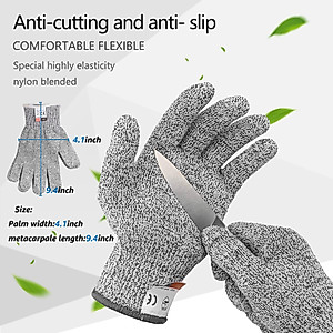 SPEENSUN Oyster Shucking Knife, Oyster Knife, Oyster Shucker Not Easy to Break and Bend, More Secure with Oyster Shucking Knife Glove (2 Knife and 1 Glove M), Best Oyster Shucking Kit