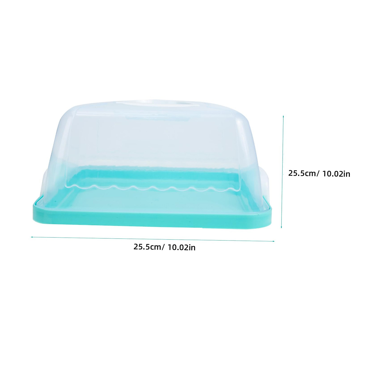 Homoyoyo Cheesecake Cake Carrier with Lid and Handle Large Cake Storage Container Holder Portable Cupcake Carrier Keeper Box Square Cake Stand Serving Tray for Transport Sky- blue Cupcake Holder