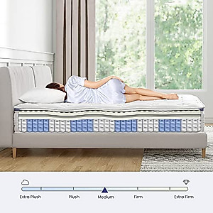 Dourxi Twin Mattress, 12 Inch Hybrid Mattress in a Box with Gel Memory Foam, Individually Pocketed Springs for Support and Pressure Relief - Medium Plush
