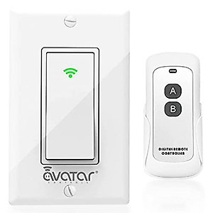 WiFi Light Switch, Wireless Smart Switch Alexa Remote Control, Avatar Controls Electrical Switch for Smart Home, DIY Your Household Appliances