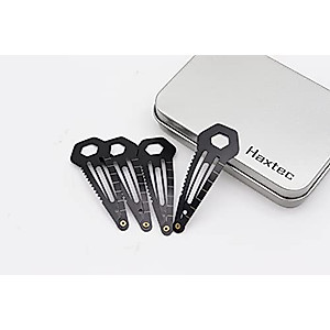Haxtec Multi Tool Tactical Hair Clips - Multi-Functional EDC Survival Kit Christmas Gifts For Girls Women (10 Pack)