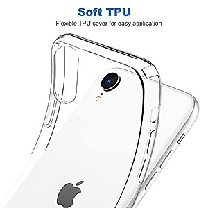 JJGoo Compatible with iPhone XR Case Clear Soft Transparent Shockproof Protective Slim Thin Bumper Phone Cover for XR - 6.1 inch