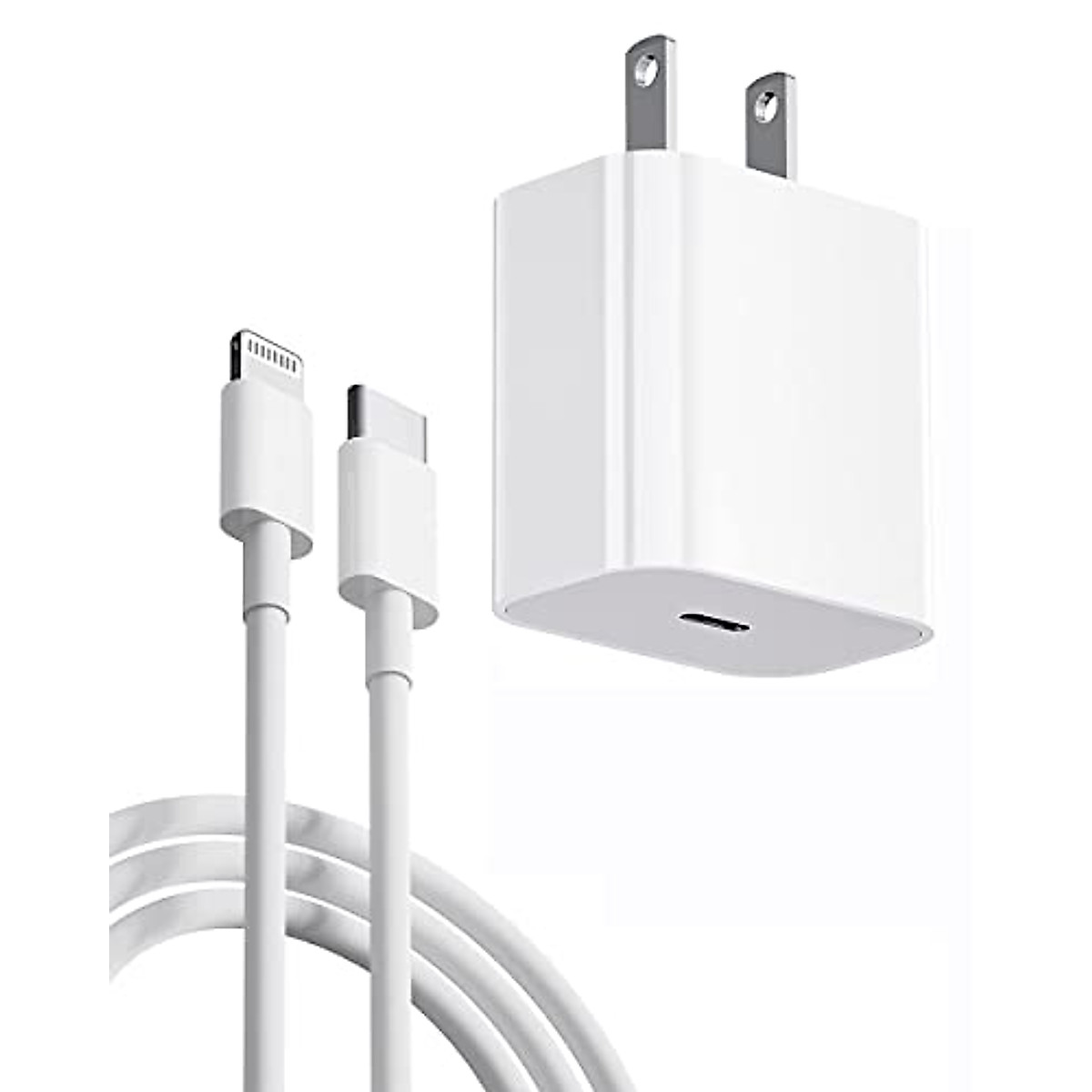 iPhone Fast Charger, 20W USB C Power Adapter [MFi Certified] Apple Block Fast Wall Plug with 6ft USB C to Lightning Cable Compatible for iPhone 14 Plus/13Pro Max/12/12 Pro/11/11Pro/XS/Max/XR/X/SE/8P