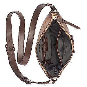 Calvin Klein Ash North/South Crossbody, Khaki/Brown/Java, One Size