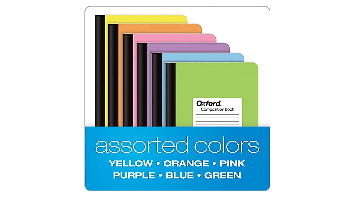 Oxford Composition Notebooks 6 Pack - Wide Ruled, Pastel